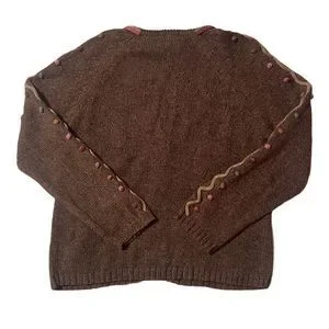 PBJ Sport | Sweaters | Vintage 9s Pbj Sport Womens Brown Vneck Sweater ...